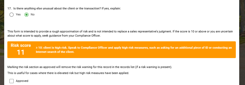 How do I Complete "IIIR C - Client Risk" in Fintracker? – Zolo Canada